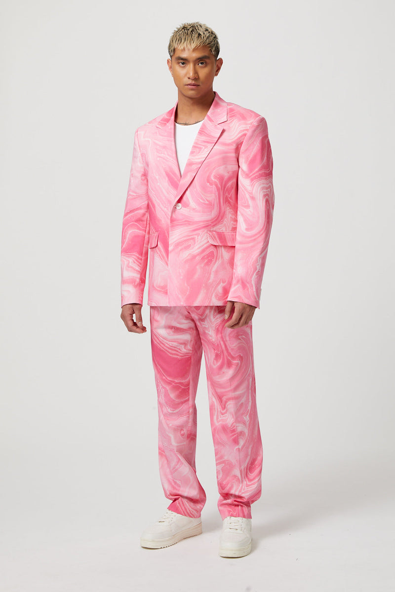 Drogba Oversized Pink Abstract Cotton Suit - ARCHIVE – Twisted Tailor