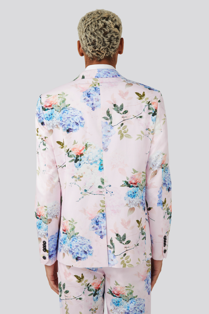 Pickhurst Slim Fit Pink Floral Cotton Suit – Twisted Tailor