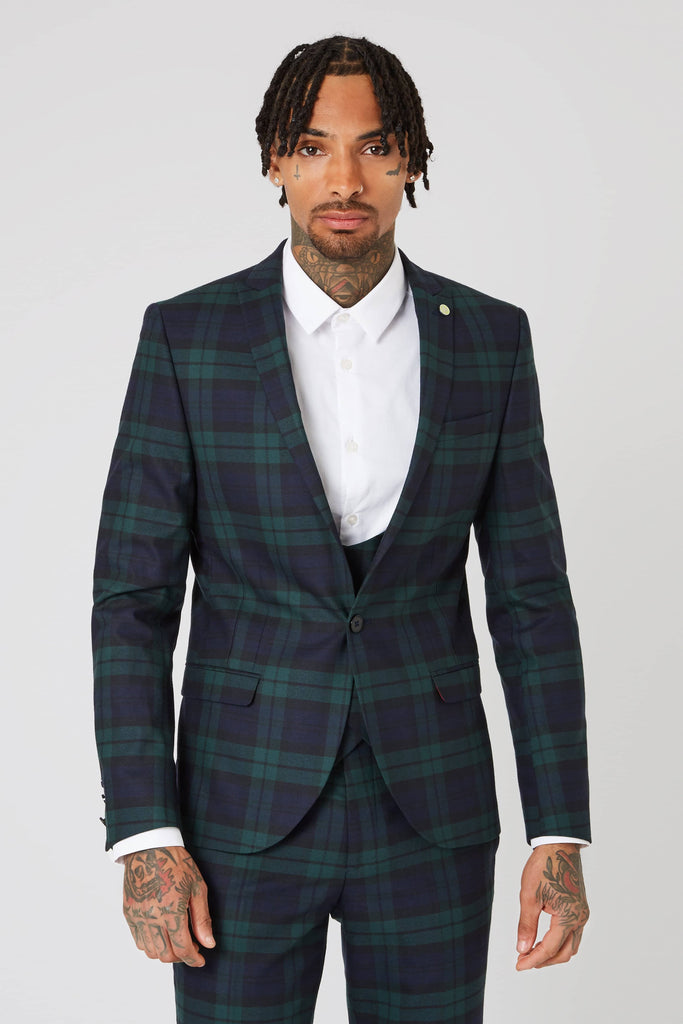 Ginger Skinny Fit Green Tartan Suit – Twisted Tailor