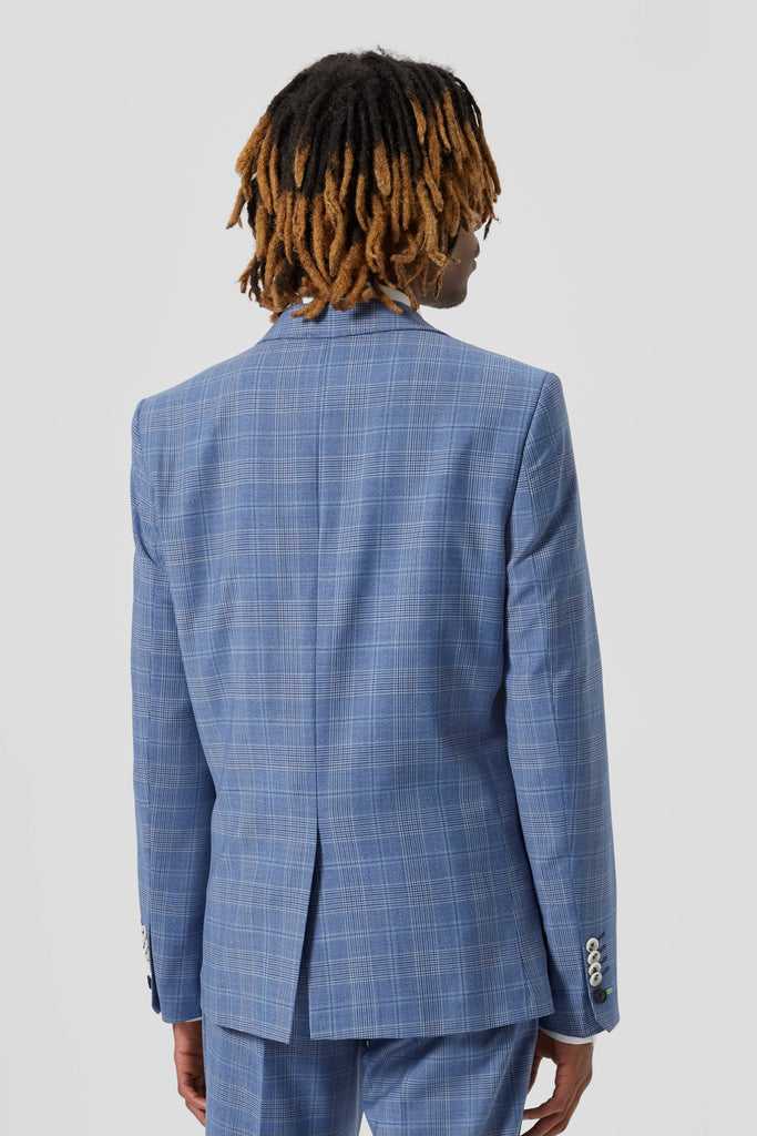 Breamore Skinny Fit Blue Check Wool Jacket Archive Twisted Tailor