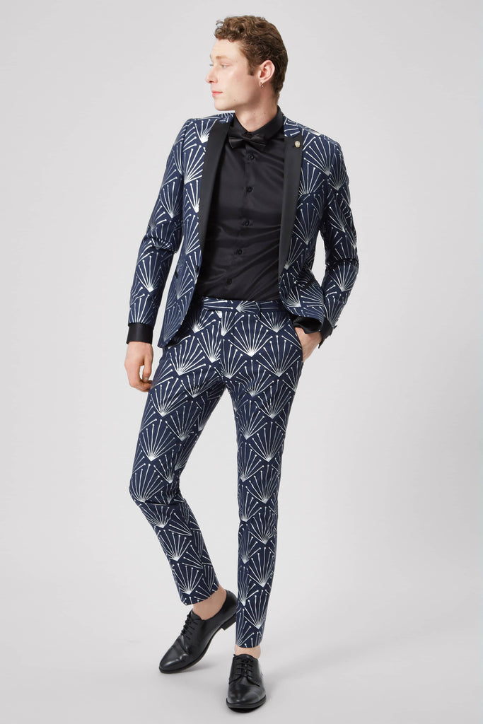 Jarrett Skinny Fit Navy Trousers Archive Twisted Tailor